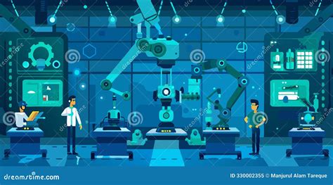 Cutting Edge Ai Robotics Laboratory Stock Illustration Illustration
