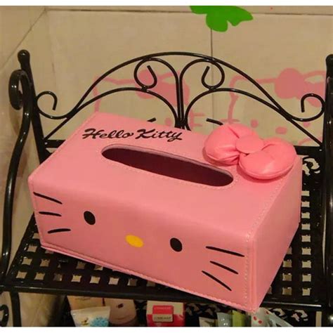 Hello Kitty可愛蝴蝶結 卡通紙巾盒 衛生紙盒 紙巾套 面紙盒 車用衛生紙盒 居家用品 浴室 抽取式餐巾紙套 蝦皮購物