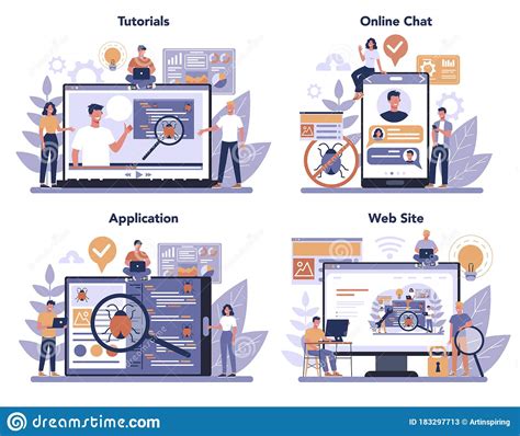 Testing Software Online Service Or Platform Set Application Or Website