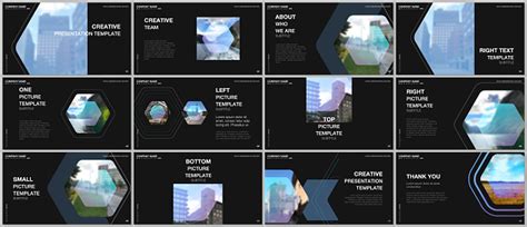 프리젠 테이션 디자인 벡터 템플릿 프리젠 테이션 슬라이드 전단지 브로셔 커버 디자인 인포 그래픽 보고서를위한 다목적 템플릿 육각형과 기업 정체성 비즈니스 개념 배경 육각형에