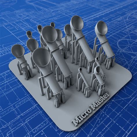 1350 Royal Navy Flowers Class Vent Set 16 Vents Micro Master 3d