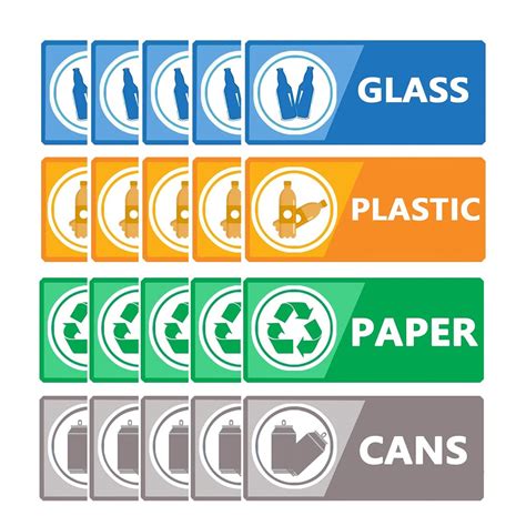Top Label Recycle Label Stickers For Trash Can Trash Sorting
