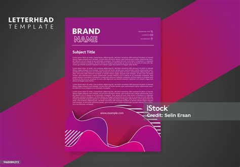 흐르는 액체 모양 아메바 형태가 있는 보라색 레터헤드 템플릿 현대적인 스타일의 추상 동적 그라데이션 그래픽 요소 0명에 대한 스톡 벡터 아트 및 기타 이미지 Istock
