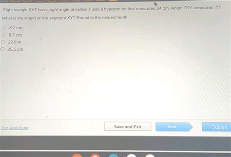 Right Triangle X Y Z Has A Right Angle At StudyX