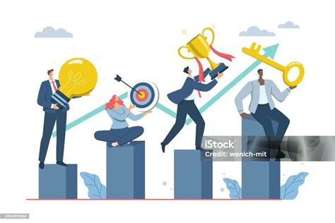 사업 개발은 궁극적인 사업 목표를 달성하기 위한 팀입니다 그리고 좋은 팀으로 함께 일하면서 안정적인 성장 증가하는 그래프와 화살표 그래프를 밀어 올리기 위해 노력하는