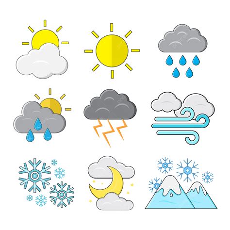Weather Pack Vector Weather Vector Forecast Png And Vector With
