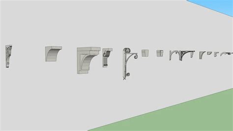 Bracket Set 3d Warehouse In 2025 Architecture Design Process Warehouse Resort Design
