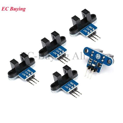 5pcs motor test ir infrared slotted optical speed measuring sensor