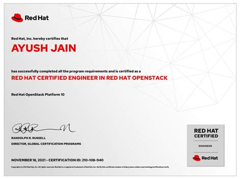 Ayush Jain On Linkedin I Am Certified For Redhat Certified Engineer In