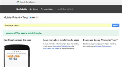 Google Launches Mobile Friendly Testing Tool PageOne Media