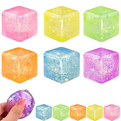 Cube Squishy Big Square Glitter Squishy Cube Large Ice Cubes For