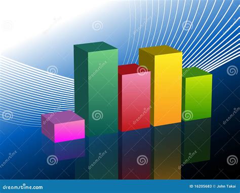 Bar Graph Business Chart Slide Stock Vector Illustration Of Blue