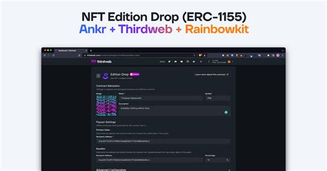 how to build an nft minting site with rainbowkit next js thirdweb ankr