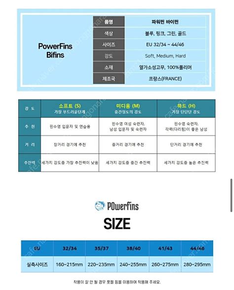 피니쉬라인 오리발 숏핀 핑크 소프트 헬스용품 중고나라