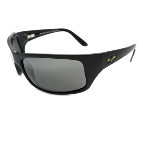 Maui Jim Peahi Mj202 02 Polarized Sunglasses Gloss Blackneutral Grey