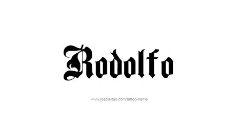 Rodolfo Name Tattoo Designs
