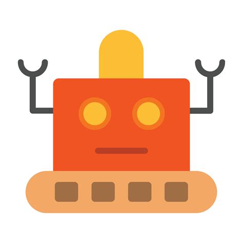 Robot Flat Icon 10035929 Vector Art At Vecteezy