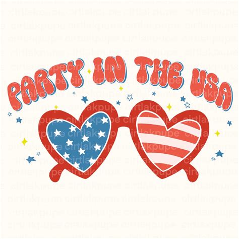 Retro Party In The Usa Png File Trendy Sublimation Mom Shirt No Svg