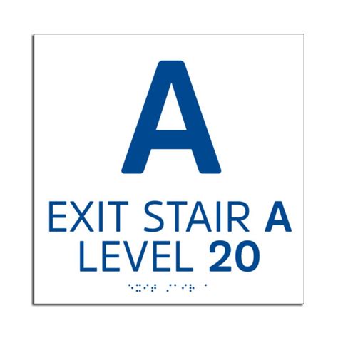 Exit Stair And Level Sign Rising Signs