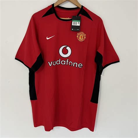 New Retro Manchester United 2002 2004 Home Shirt Depop
