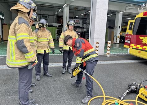 창원소방본부 신규 소방공무원 실무적응 훈련 한창