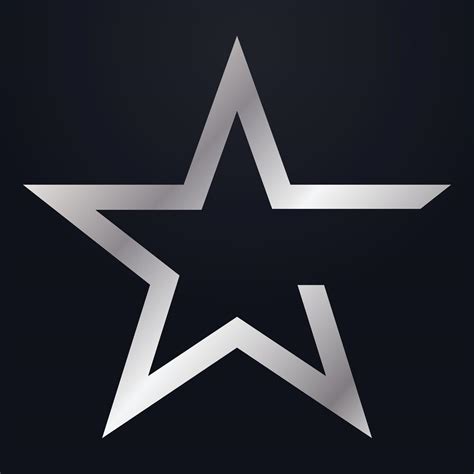 Luxury Silver Star Logo Symbol Vector Designs Template Elegant Style
