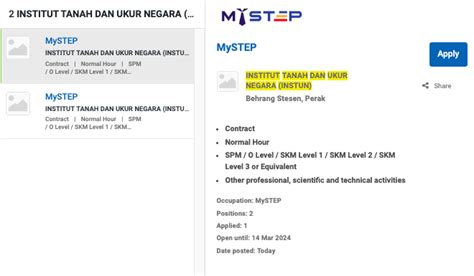 Iklan Jawatan Institut Tanah Dan Ukur Negara Instun Jobs Hub