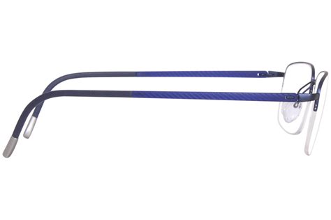 Silhouette Illusion 5560 4540 Titanium Eyeglasses Blue Semi Rim 52 19 140