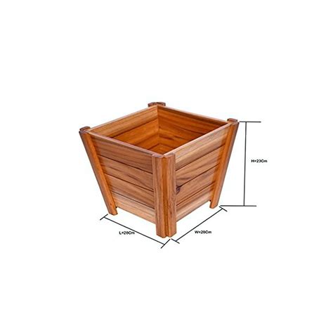 Wooden Planter Box Shape Planter Natural And Brown Layered Handmade Garden Accessories For Decor