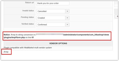 Hikashop Stripe V3 Error Hikashop