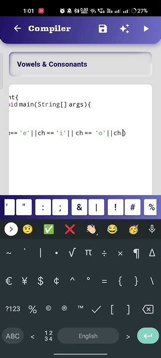 ♨️ Java Program To Check Whether Input Character Is Vowel Or Consonant