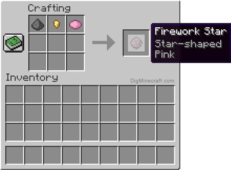 How To Make A Pink Star Shaped Firework Star In Minecraft