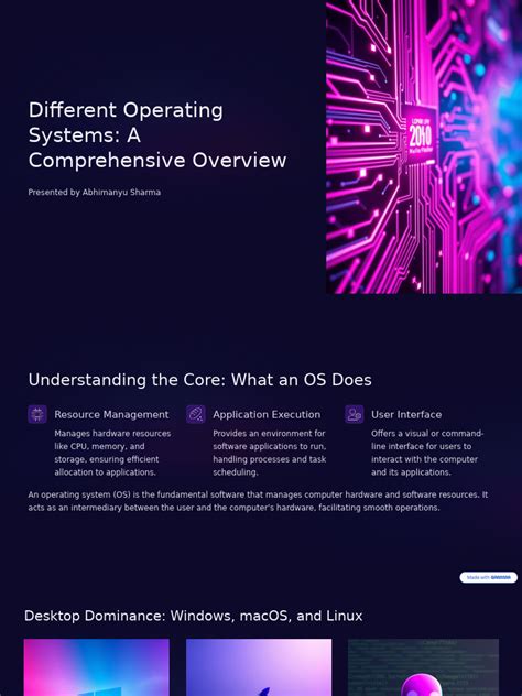 Different Operating Systems A Comprehensive Overview Pdf Operating