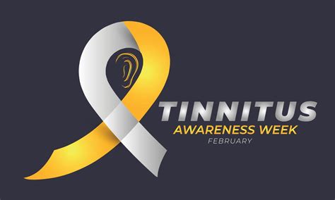 Tinnitus Awareness Week Background Banner Card Poster Template Vector Illustration