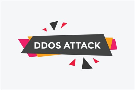 Ddos Attack Text Button Ddos Attack Speech Bubble Ddos Attack Text