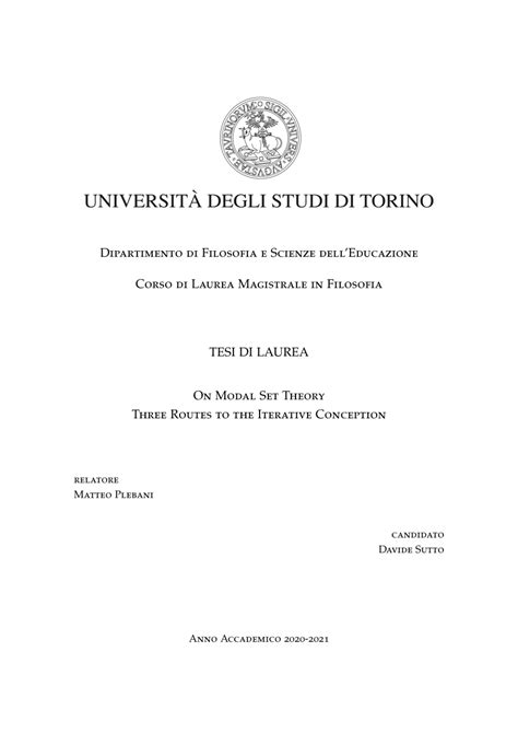 Pdf On Modal Set Theory Three Routes To The Iterative Conception