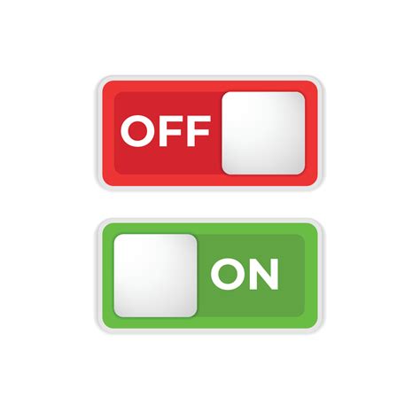 Off Red And On Green Button Switch Vector Design 13119441 Vector Art At