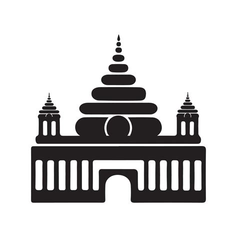 Temple Icon Vector Illustration Vector Art Vector Art At Vecteezy