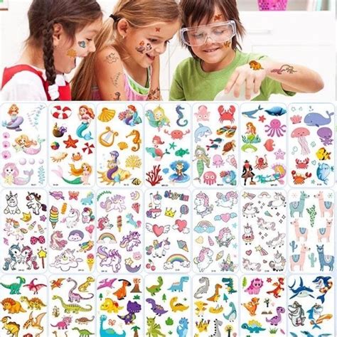 พร้อมส่ง สติ๊กเกอร์ Tattoo สติ๊กเกอร์แทททู สติ๊กเกอร์ลายการ์ตูน สำหรับเด็ก Shopee Thailand