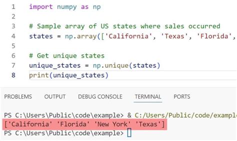 Numpy Unique Function In Python
