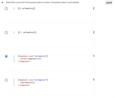 Solved Which Code Defines A Template Event Listener For A