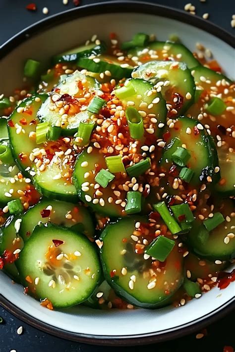 Fresh Asian Cucumber Salad With Sesame Ginger And Cilantro My
