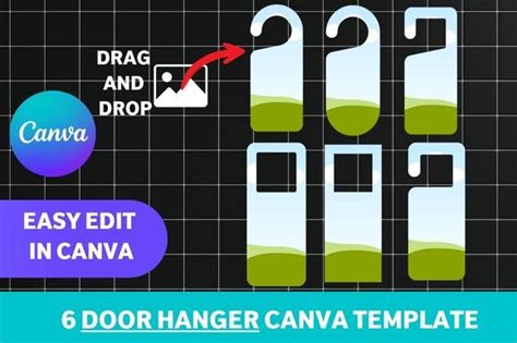 Door Hanger Canva Template Set Graphic By Naifas Creation · Creative