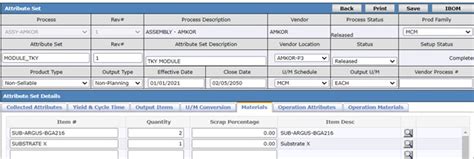 A Traditional BOM In Tensoft SemiOps