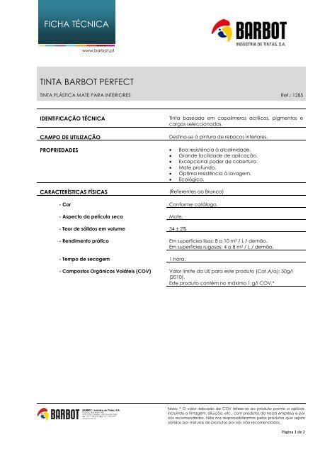 Tinta Barbot Perfect