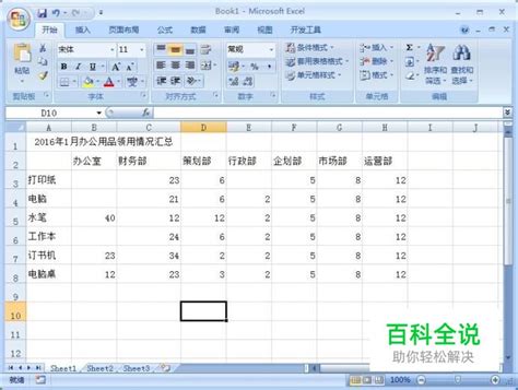 如何用excel画表格 【百科全说】