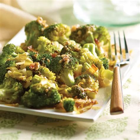 Roasted Broccoli And Crispy Leek Salad Recipe From H E B