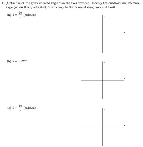 solved sketch the given oriented angle identify the