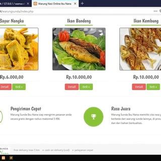 Jual Aplikasi Pemesanan Makanan Online Berbasis Web Indonesia Shopee Indonesia
