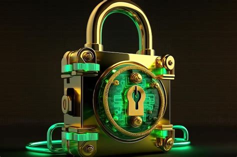 Premium Ai Image Super Technological Padlock With Circuits Data Security Concept Background